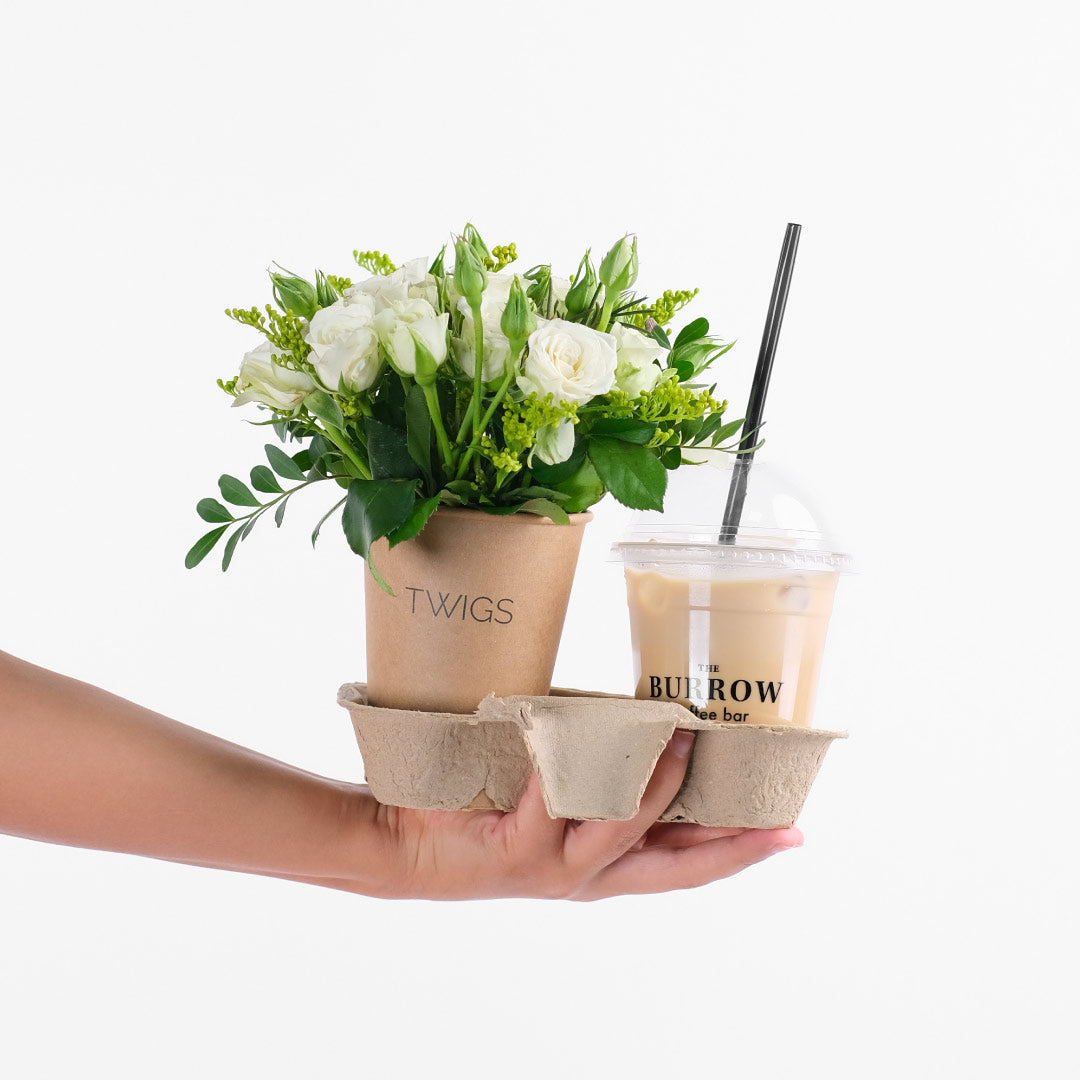 White Roses Cup And Coffee Combo – TWIGS