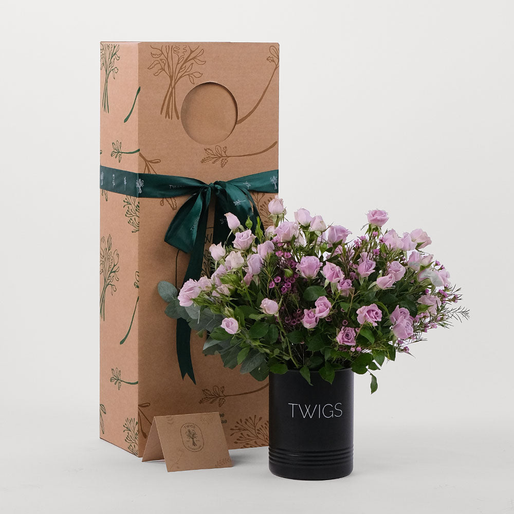 Silver Shadow Spray rose Flowers DIY Box – TWIGS